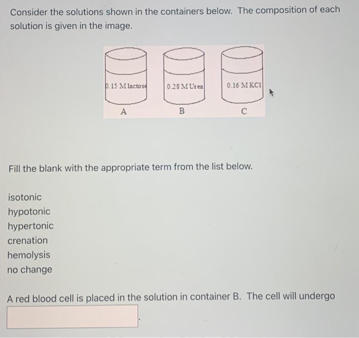 Solved Consider the solutions shown in the containers below. | Chegg.com