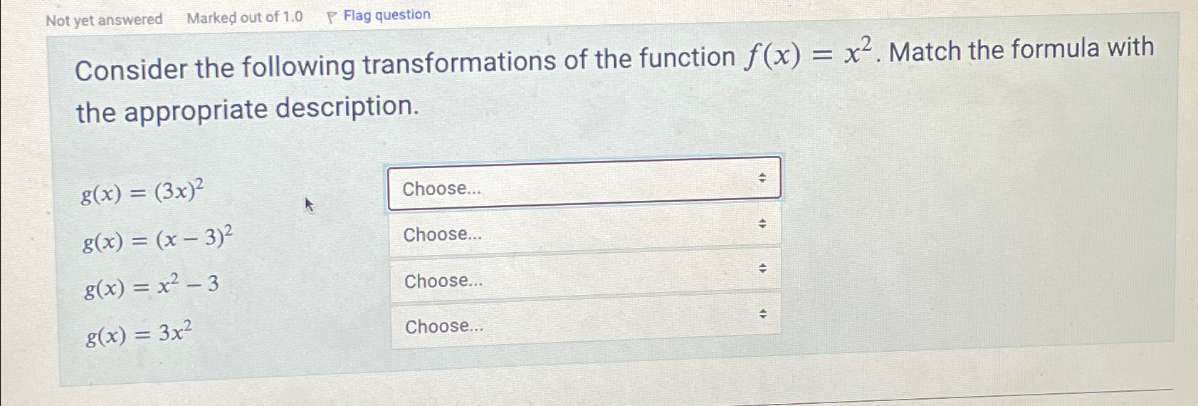 Solved Consider the following transformations of the | Chegg.com