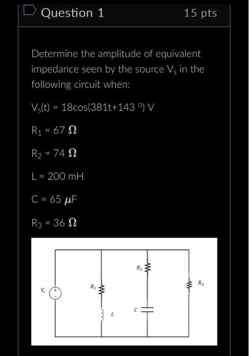 Solved Use the following circuit to answer questions 2 | Chegg.com