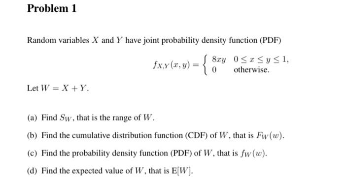 Solved Random variables X and Y have joint probability | Chegg.com