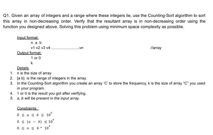 Solved Subject:design and analysis of algorithmsNeed c | Chegg.com