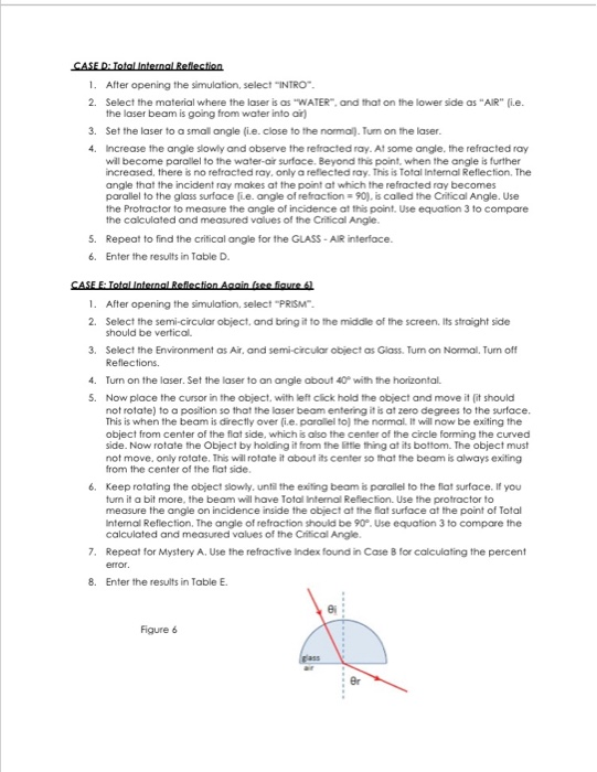 EXPERIMENT -5: GEOMETRICAL OPTICS USING PHET | Chegg.com