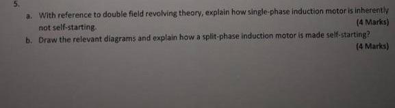 Solved a. With reference to double field revolving theory, | Chegg.com