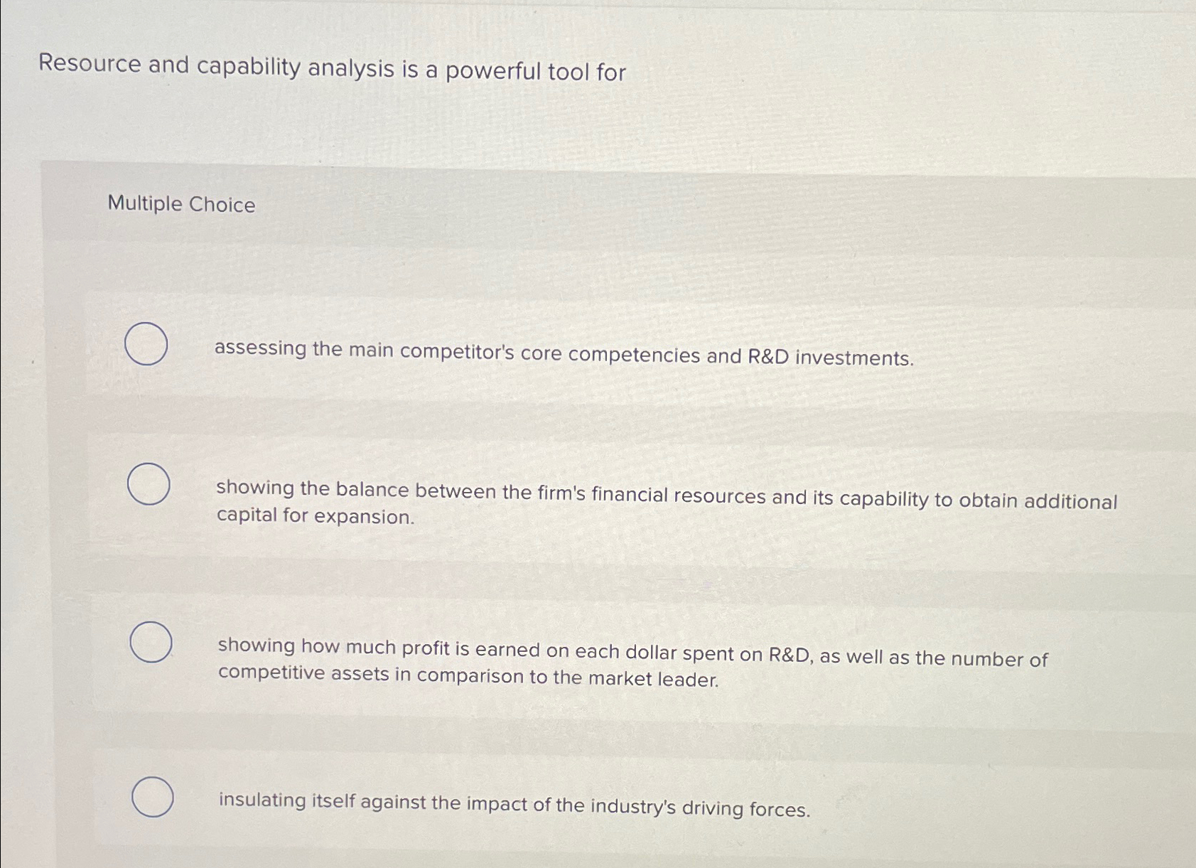 Solved Resource and capability analysis is a powerful tool | Chegg.com