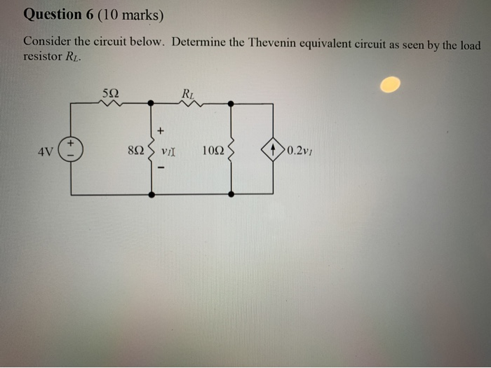 Solved determine the thevenin equivalent circuit as seen by | Chegg.com