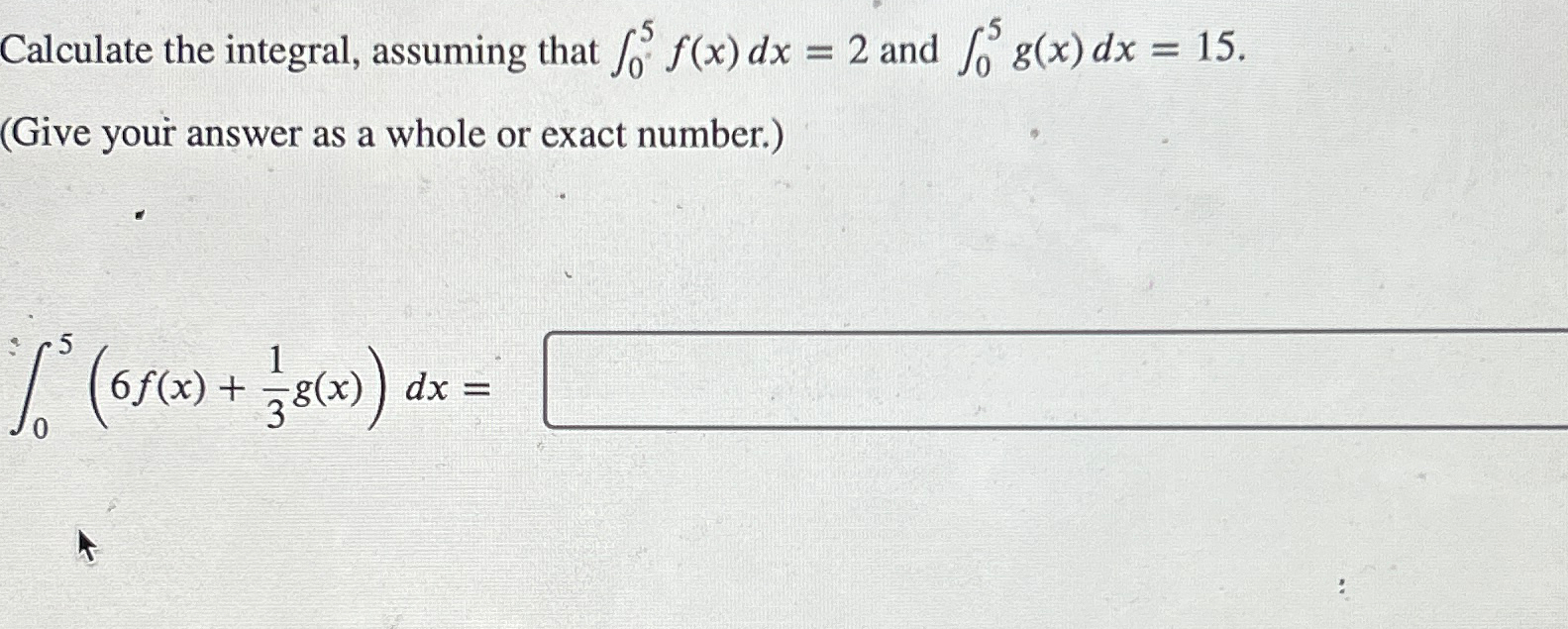Solved Calculate the integral, assuming that ∫05f(x)dx=2 | Chegg.com