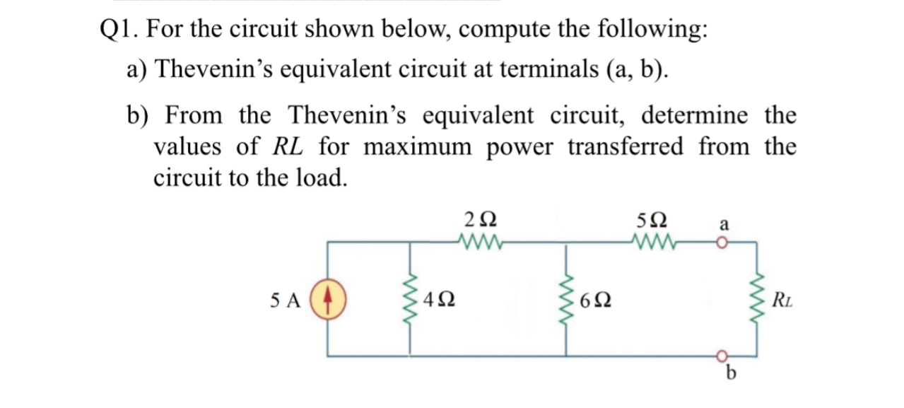 Solved Q1 ﻿For the circuit shown below, compute the | Chegg.com