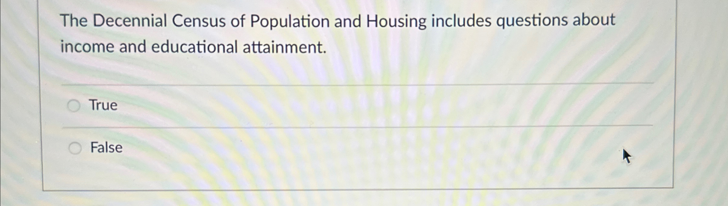 Solved The Decennial Census of Population and Housing | Chegg.com