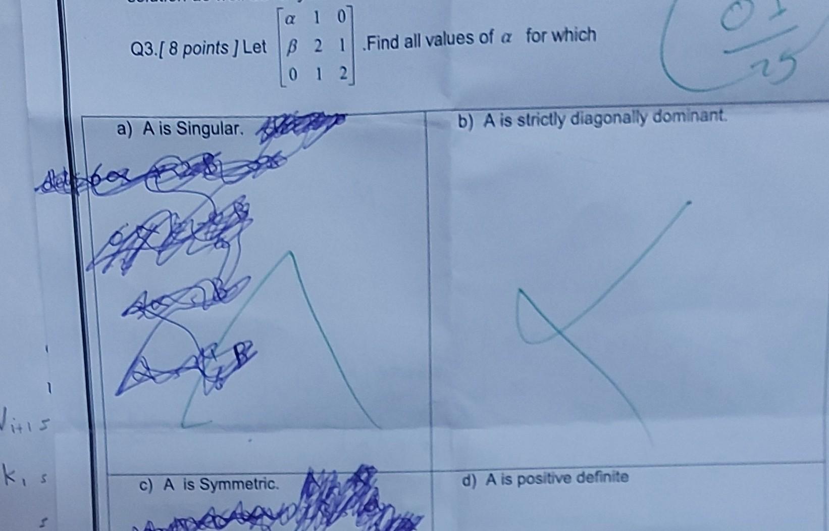 Solved Q3.[ 8 points ] Let ⎣⎡αβ0121012⎦⎤. Find all values of | Chegg.com