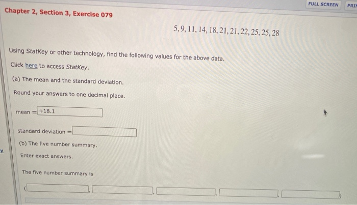 Solved FULL SCREEN PRIS Chapter 2, Section 3, Exercise 079 | Chegg.com