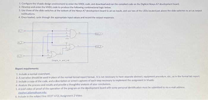 "Simple In and Out" Vivado Vhdl Digilent Nexys A7 | Chegg.com