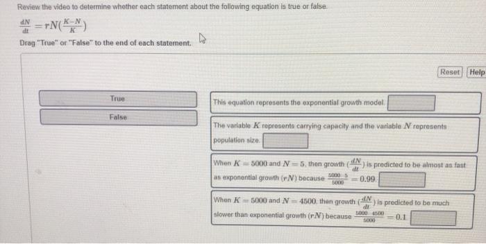 Review the video to determine whether each statement | Chegg.com Review the video to determine whether each statement | Chegg.com