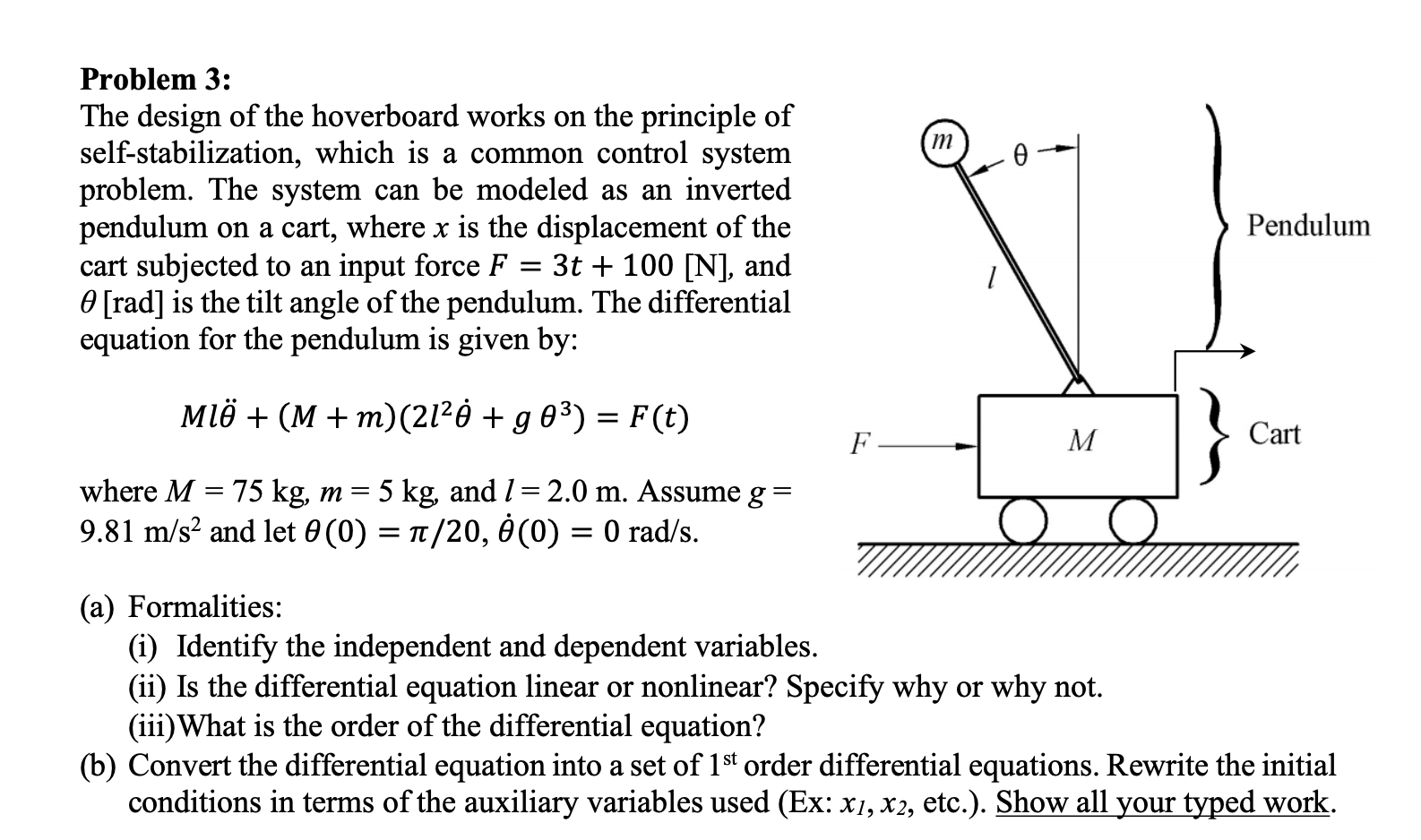Solved Problem 3:The design of the hoverboard works on the | Chegg.com