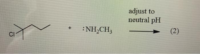 Solved adjust to neutral pH + ~ :NH2CH3 (2) CI | Chegg.com