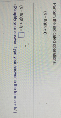 Solved Perform the indicated | Chegg.com