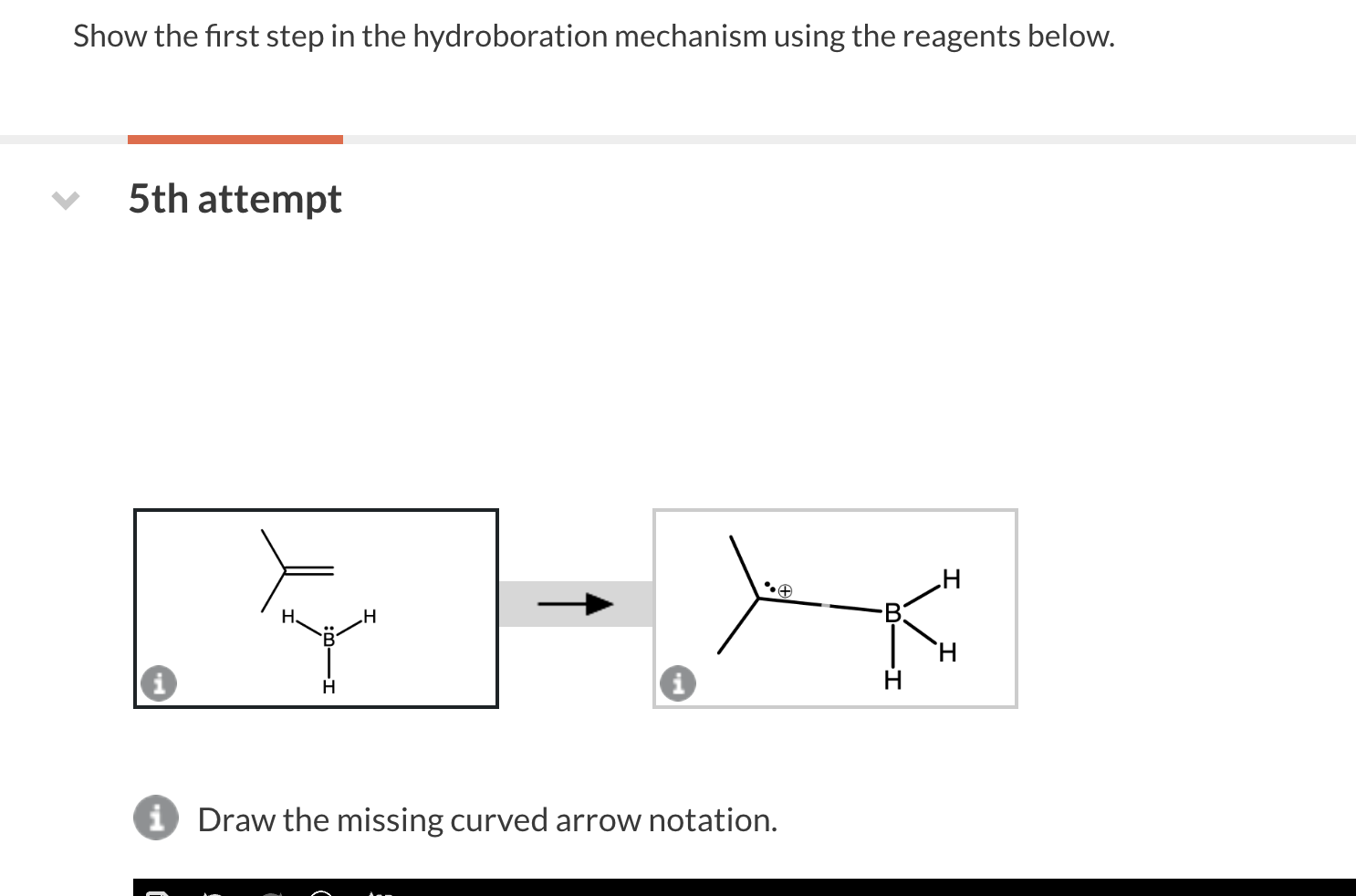 Show the first step in the hydroboration mechanism | Chegg.com