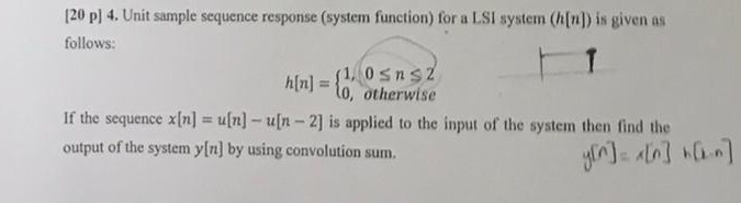 Solved 120 P 4 Unit Sample Sequence Response System 