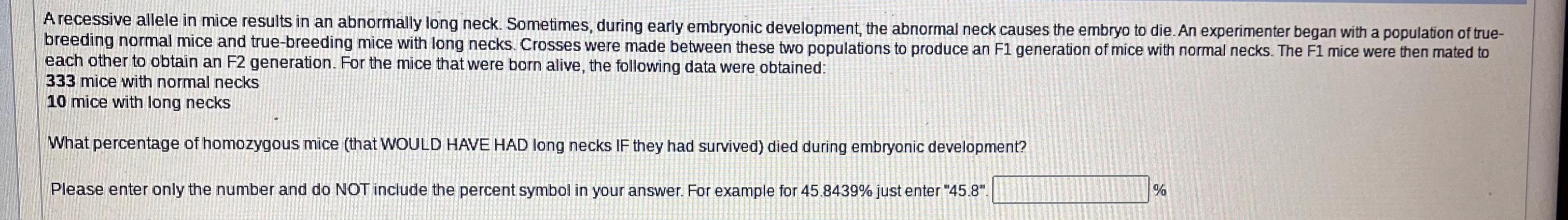 Solved each other to obtain an F2 ﻿generation. For the mice | Chegg.com