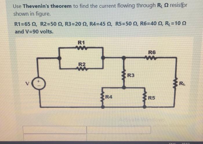 Solved Use Thevenin's theorem to find the current flowing | Chegg.com