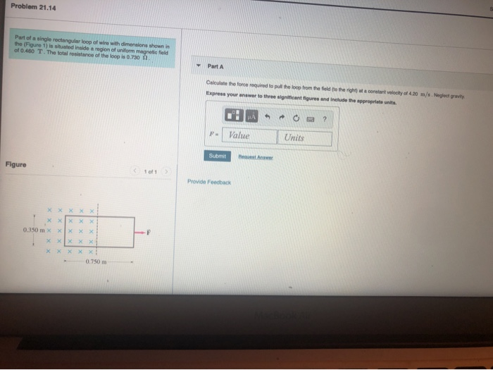 Solved Problem 21.14 Part of a single rectangular loop of | Chegg.com