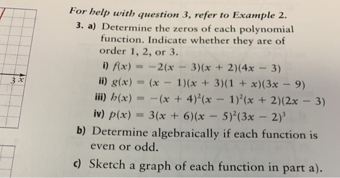 Solved 3.3 For help with question 3, refer to Example 2. 3. | Chegg.com