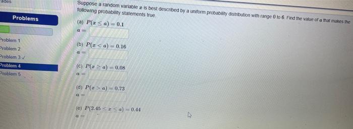 Solved Suppose a random variable x is best described by a | Chegg.com