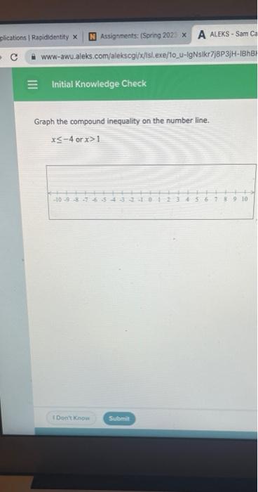 Solved Graph the compound inequality on the number line. | Chegg.com