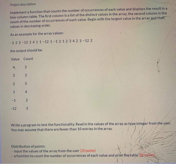 Solved Project description: Implement a function that counts | Chegg.com
