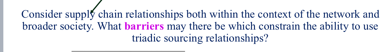Solved Consider supply chain relationships both within the | Chegg.com