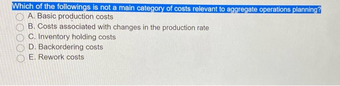 Solved Which of the followings is not a main category of | Chegg.com