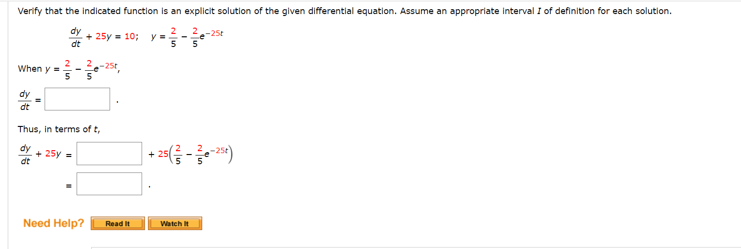 Solved Verify that the indicated function is an explicit | Chegg.com