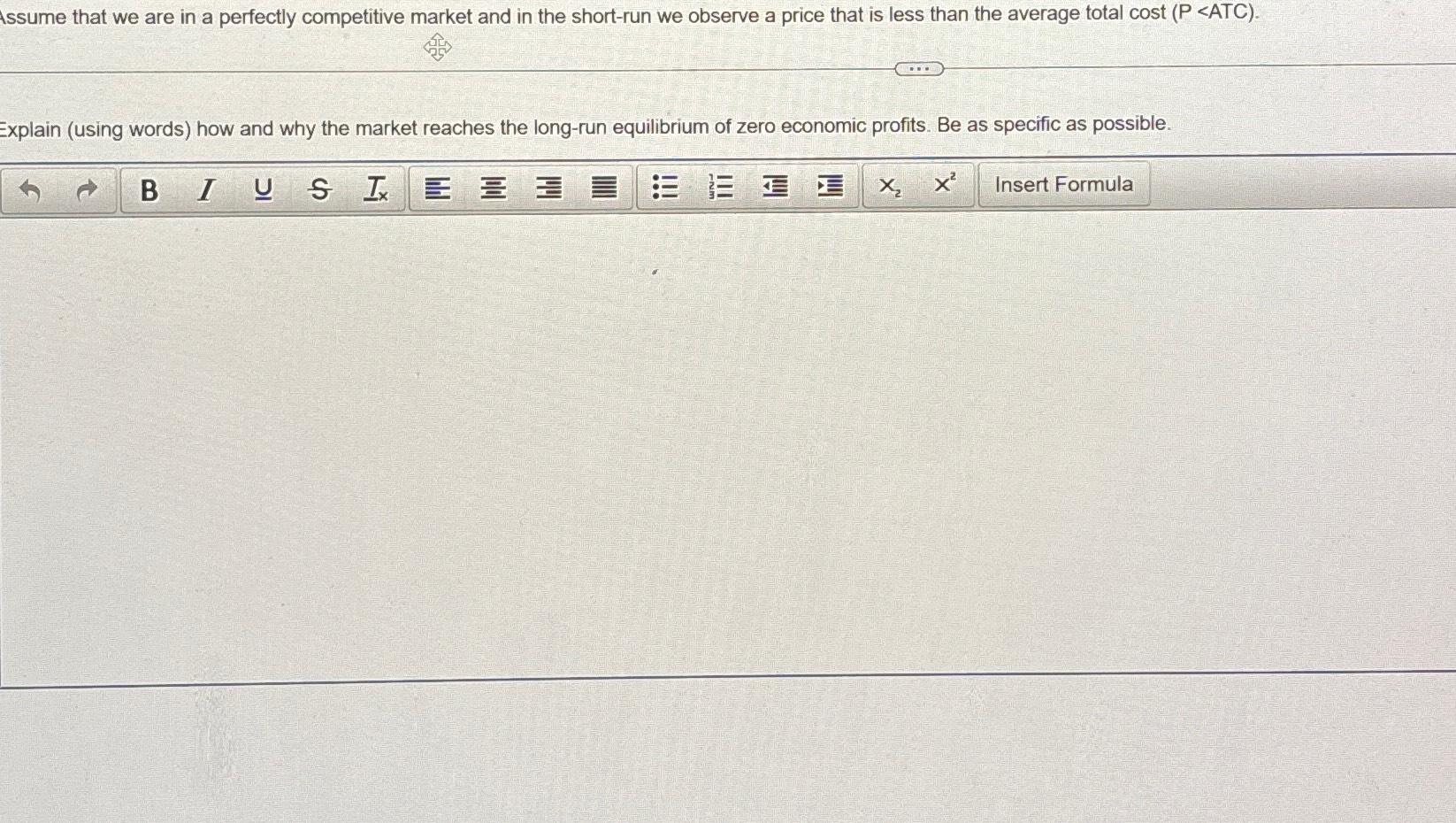 Solved Assume that we are in a perfectly competitive market | Chegg.com