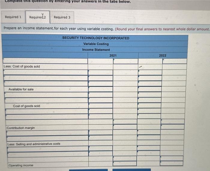 Solved Security Technology incorporated (STI) is a | Chegg.com