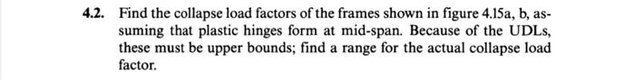 4.2. Find the collapse load factors of the frames | Chegg.com