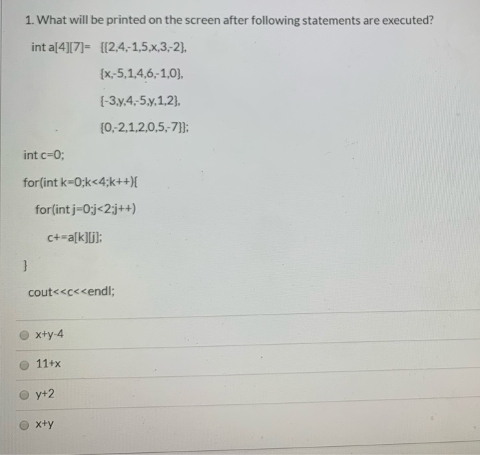 Solved When you run a C++ program, what will appear on the | Chegg.com