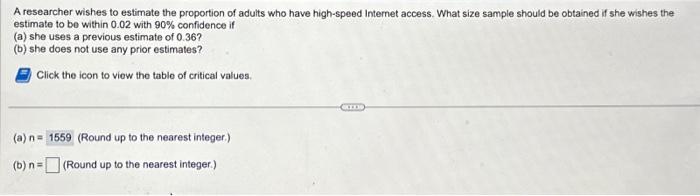 Solved A researcher wishes to estimate the proportion of | Chegg.com