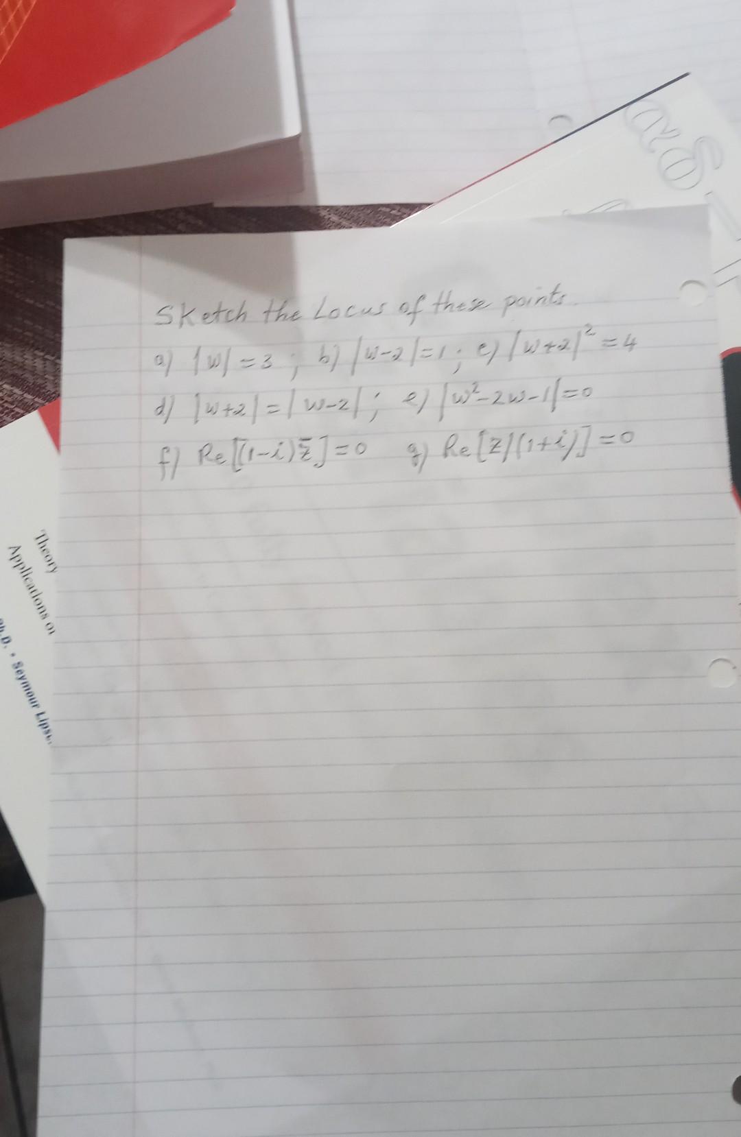 Solved SKetch the Locus of these points a) ∣w∣=3; b) | Chegg.com