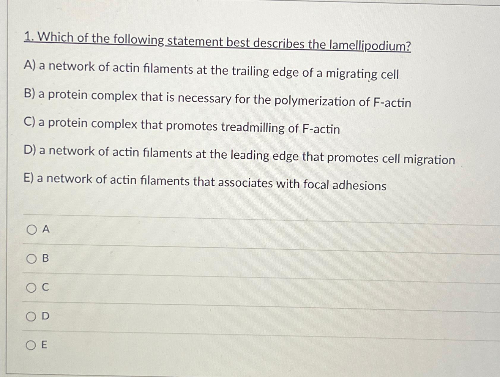 Solved Which of the following statement best describes the | Chegg.com