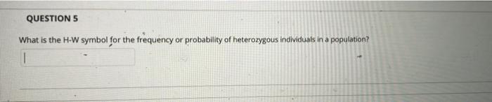 Solved QUESTION 5 What is the H-W symbol for the frequency | Chegg.com