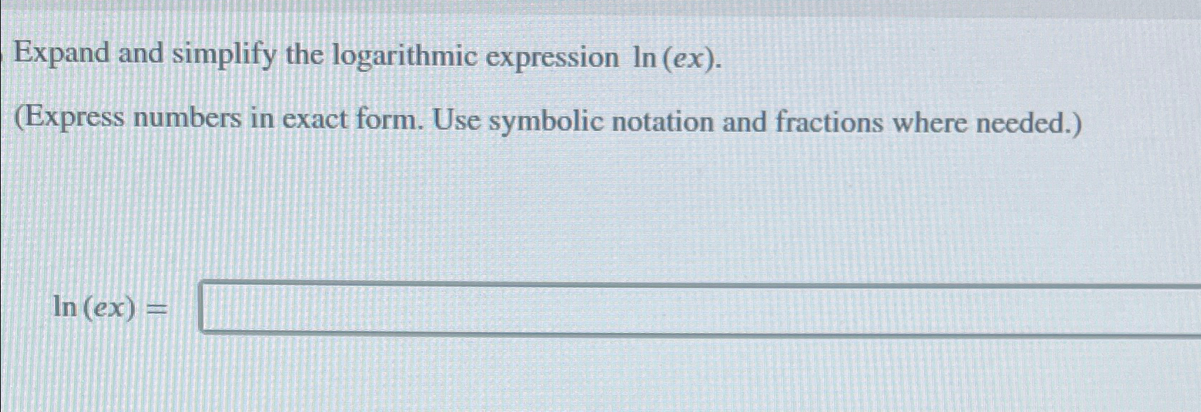 Solved Expand and simplify the logarithmic expression | Chegg.com