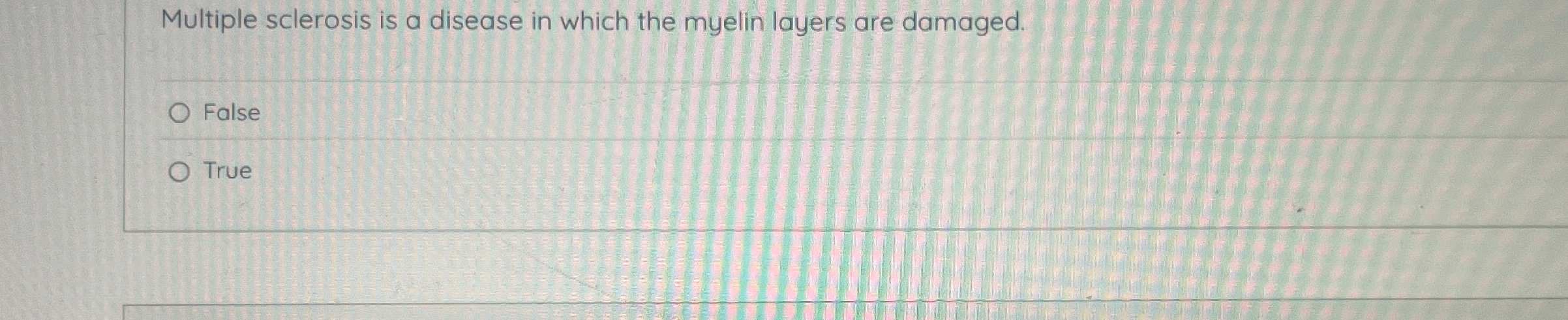 Solved Multiple sclerosis is a disease in which the myelin | Chegg.com