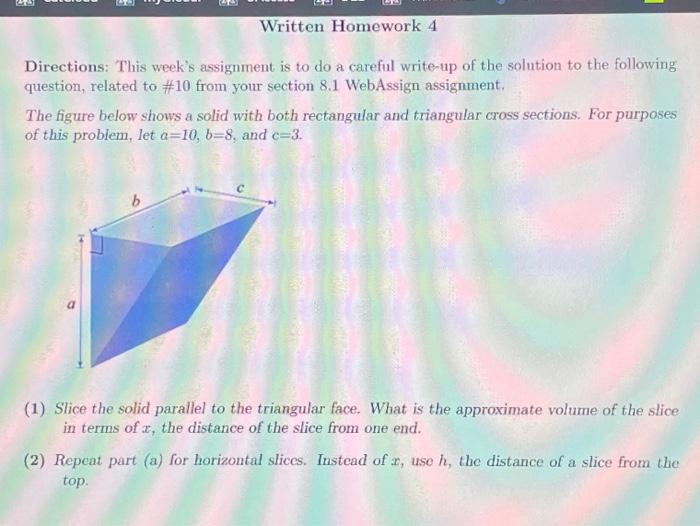 Solved Written Homework 4 Directions: This week's assignment | Chegg.com