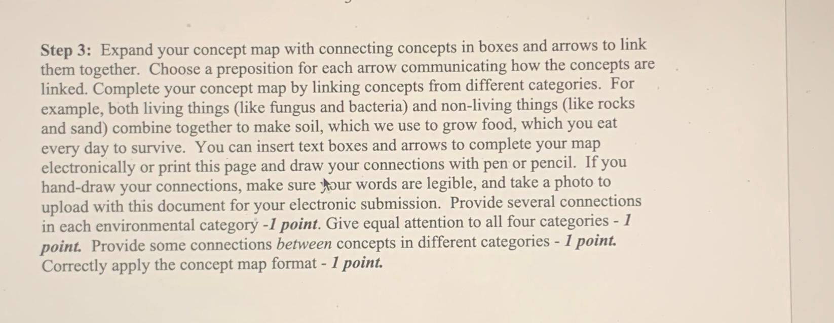 Solved Step 3: Expand your concept map with connecting | Chegg.com