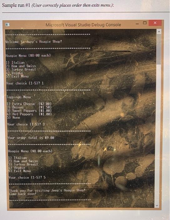 Solved Documentation Requirements: 1) Each program source | Chegg.com