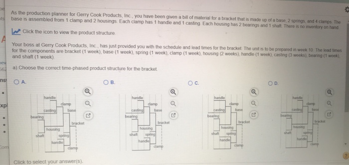 Solved As the production planner for Gerry Cook Products, | Chegg.com