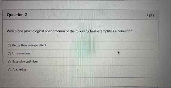 Solved Which one psychological phenomenon of the following | Chegg.com
