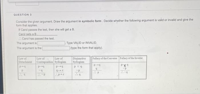 Solved Consider the given argument. Draw the argument in | Chegg.com