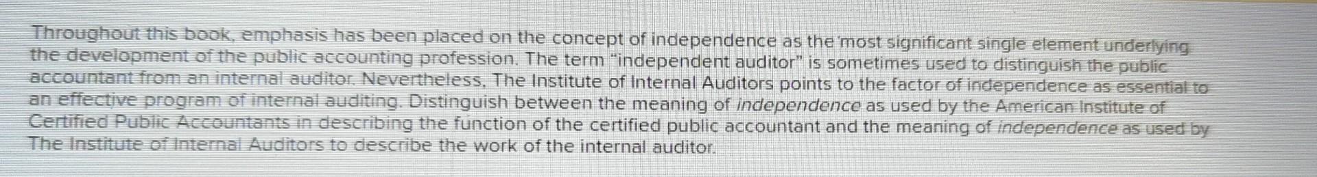 Solved Throughout this book, emphasis has been placed on the | Chegg.com