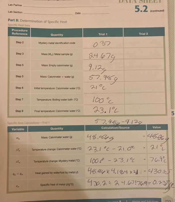 Solved Food Calorimetry CalculationsTriat Variable Value | Chegg.com Solved Food Calorimetry CalculationsTriat Variable Value | Chegg.com