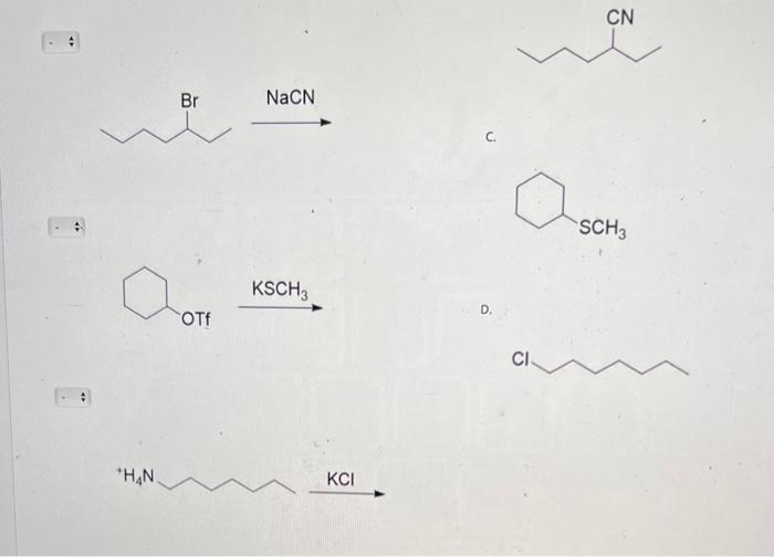Solved Match the following substitution reactions to their | Chegg.com